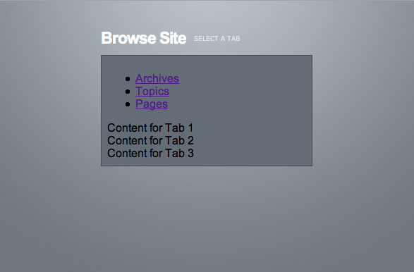 Create a Slick Tabbed Content Area using CSS & jQuery-CSDN博客